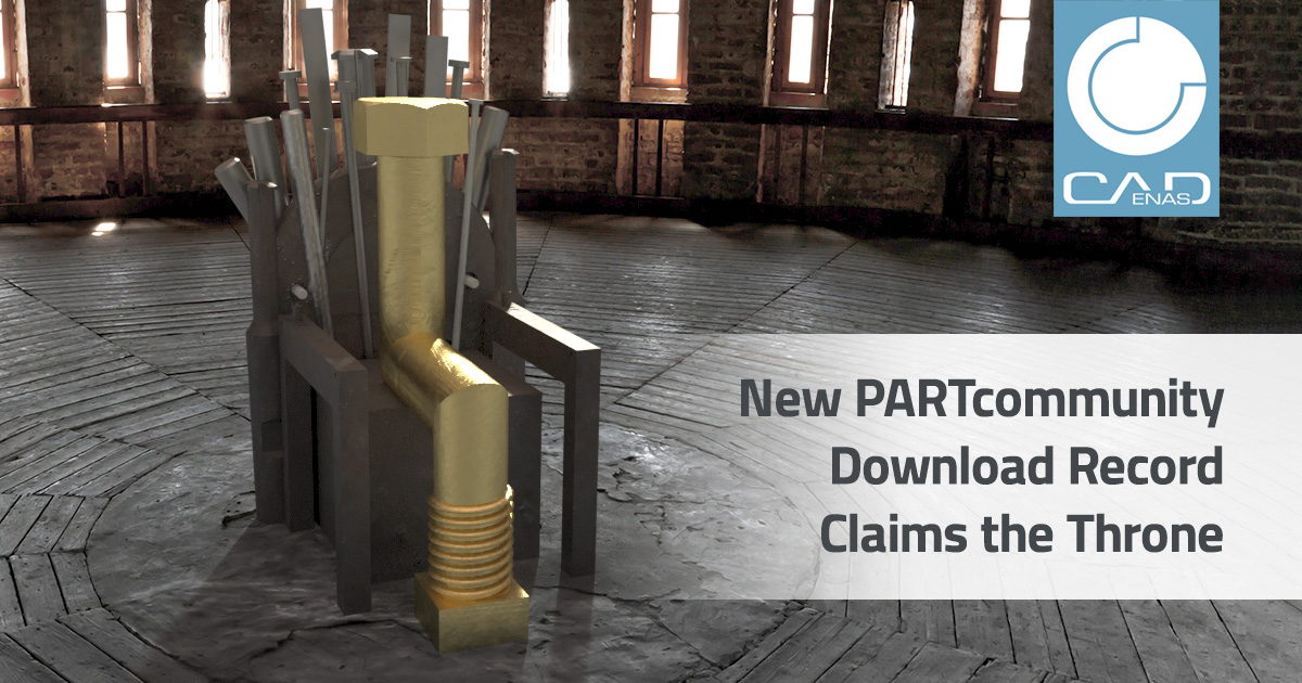 PARTcommunity以3100万次的3D CAD模型月下载量刷新记录，蝉联同类平台冠军