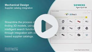 CADENAS propulse 3Dfindit.com dans Solid Edge 2021 pour accélérer le temps de conception