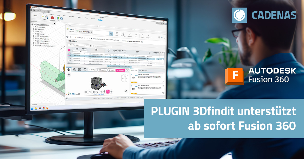 PLUGIN 3Dfindit unterstützt ab sofort Autodesk Fusion 360