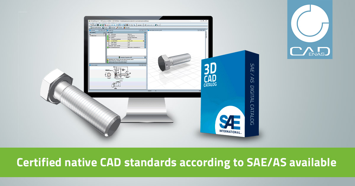 Certified SAE/AS native CAD standards: 3D parts models for Dassault ...