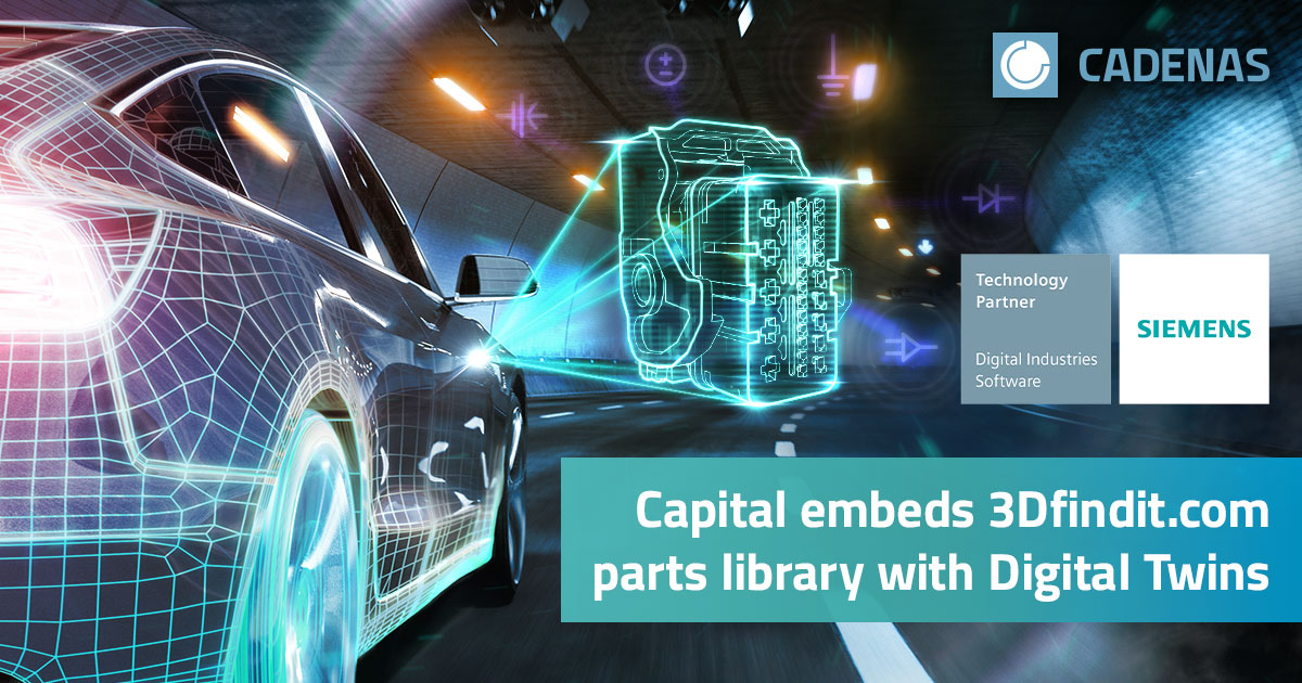Siemens embeds part library 3Dfindit by CADENAS into Siemens’ Capital software